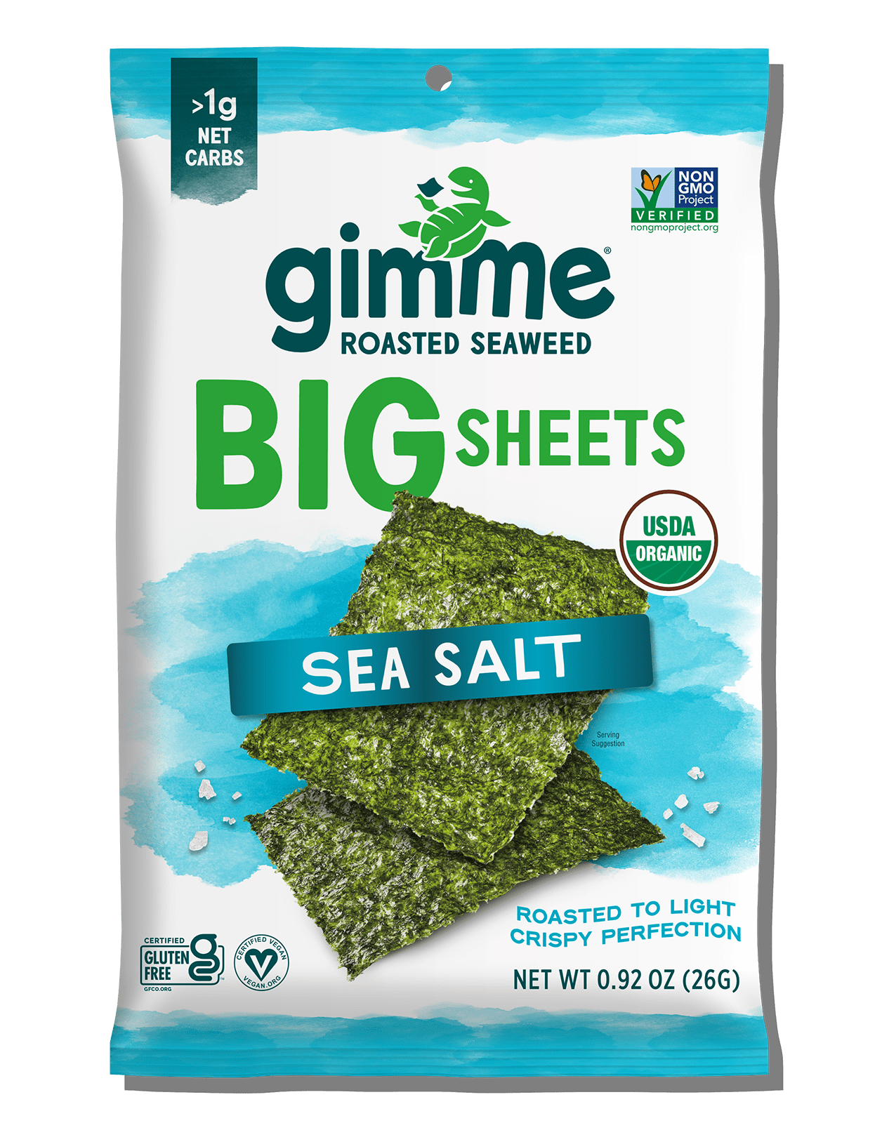 Big Sheets Sea Salt Seaweed - .92oz (2 Pack) – gimme Seaweed