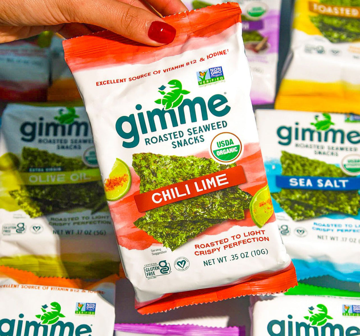 Find gimme Seaweed in Asian or Healthy Snacks Aisle!