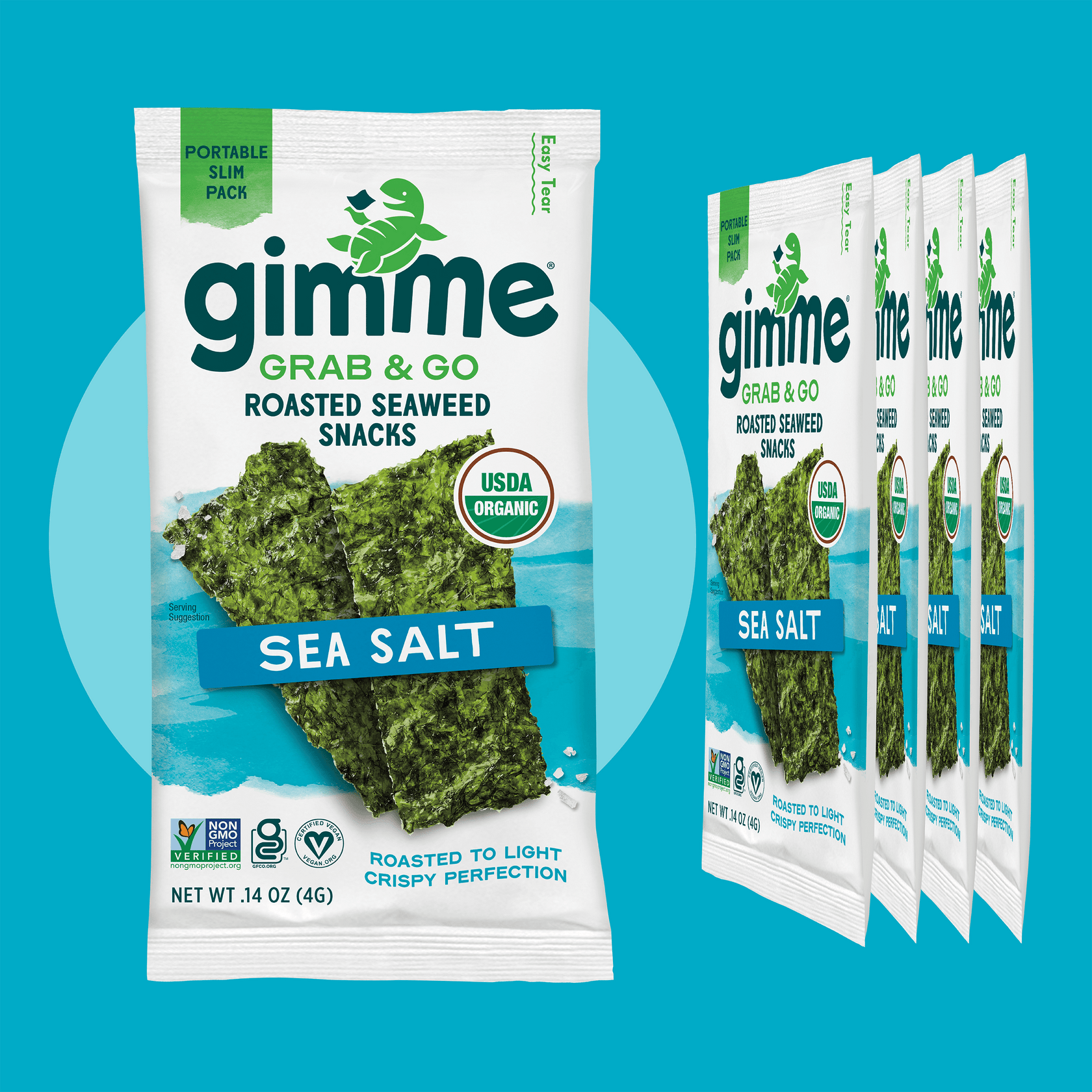 Grab & Go Sea Salt Seaweed Snacks - .14oz (5 Pack) – gimme Seaweed