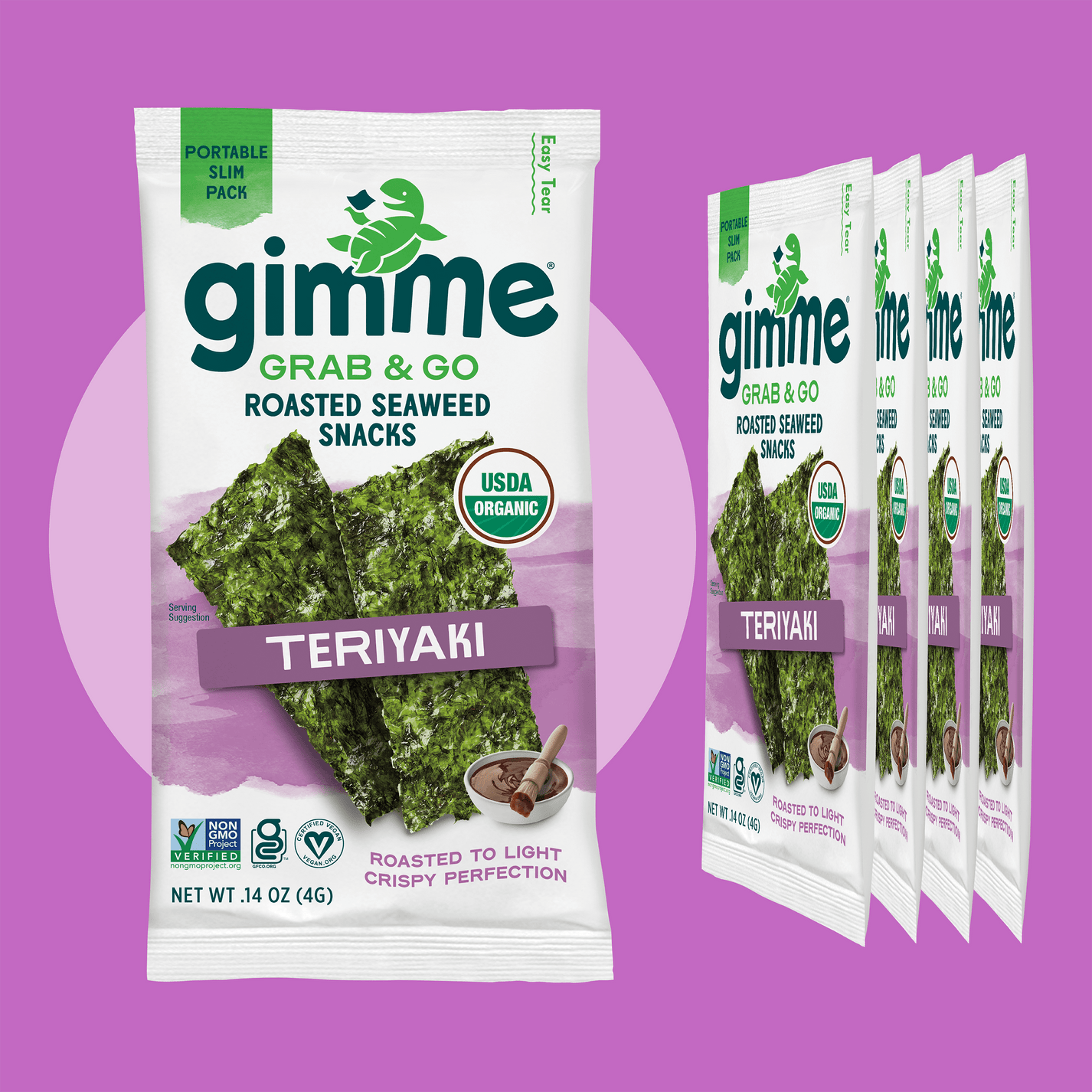 Grab & Go Teriyaki Seaweed Snacks - 14oz (5 Pack) – gimme Seaweed
